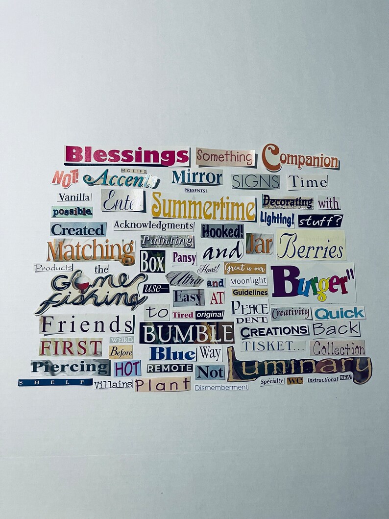300+ Words and Phrases Magazine and Book Clippings Cutouts per Pack ...