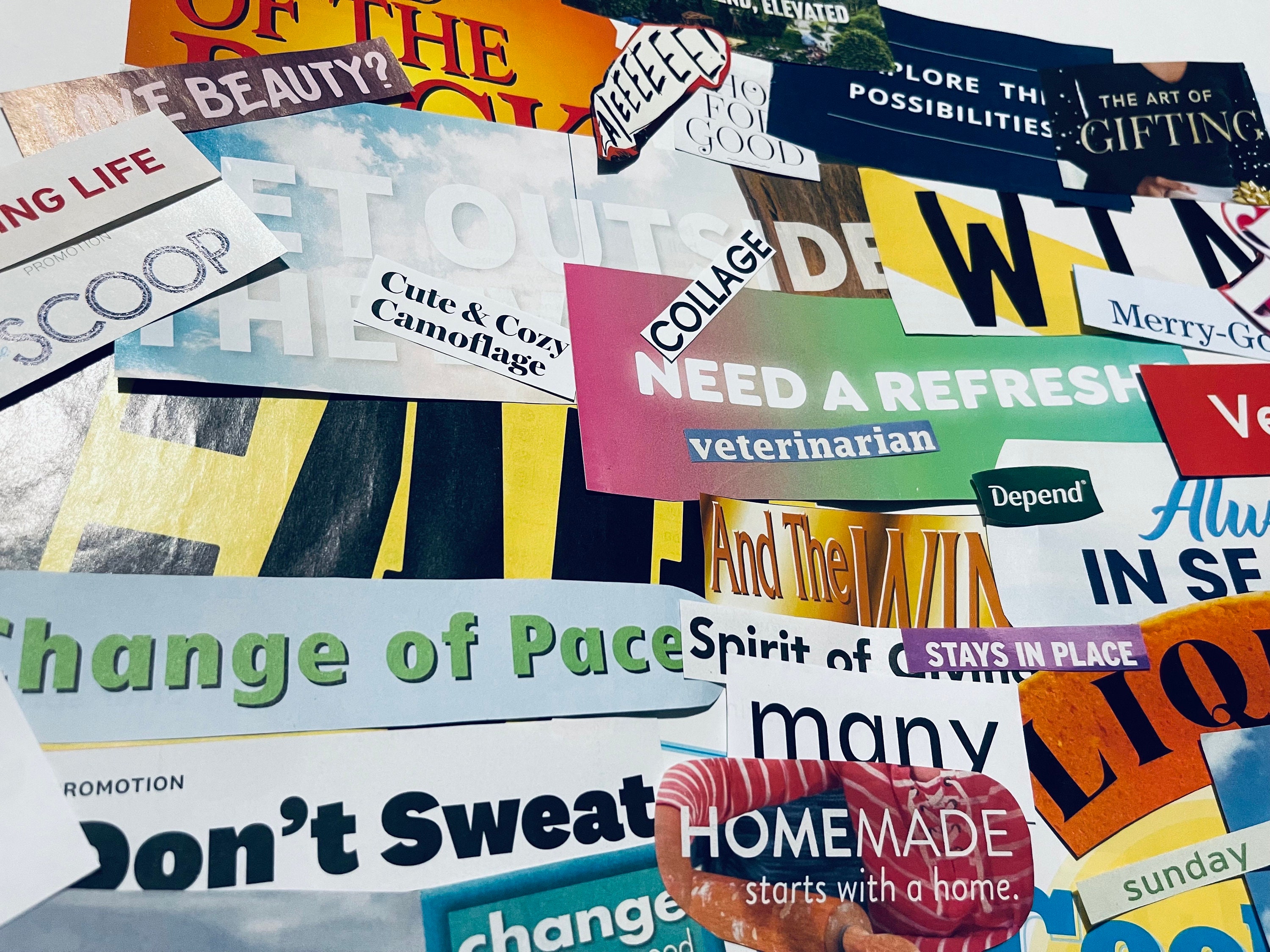 300+ Words and Phrases Magazine and Book Clippings Cutouts per Pack ...