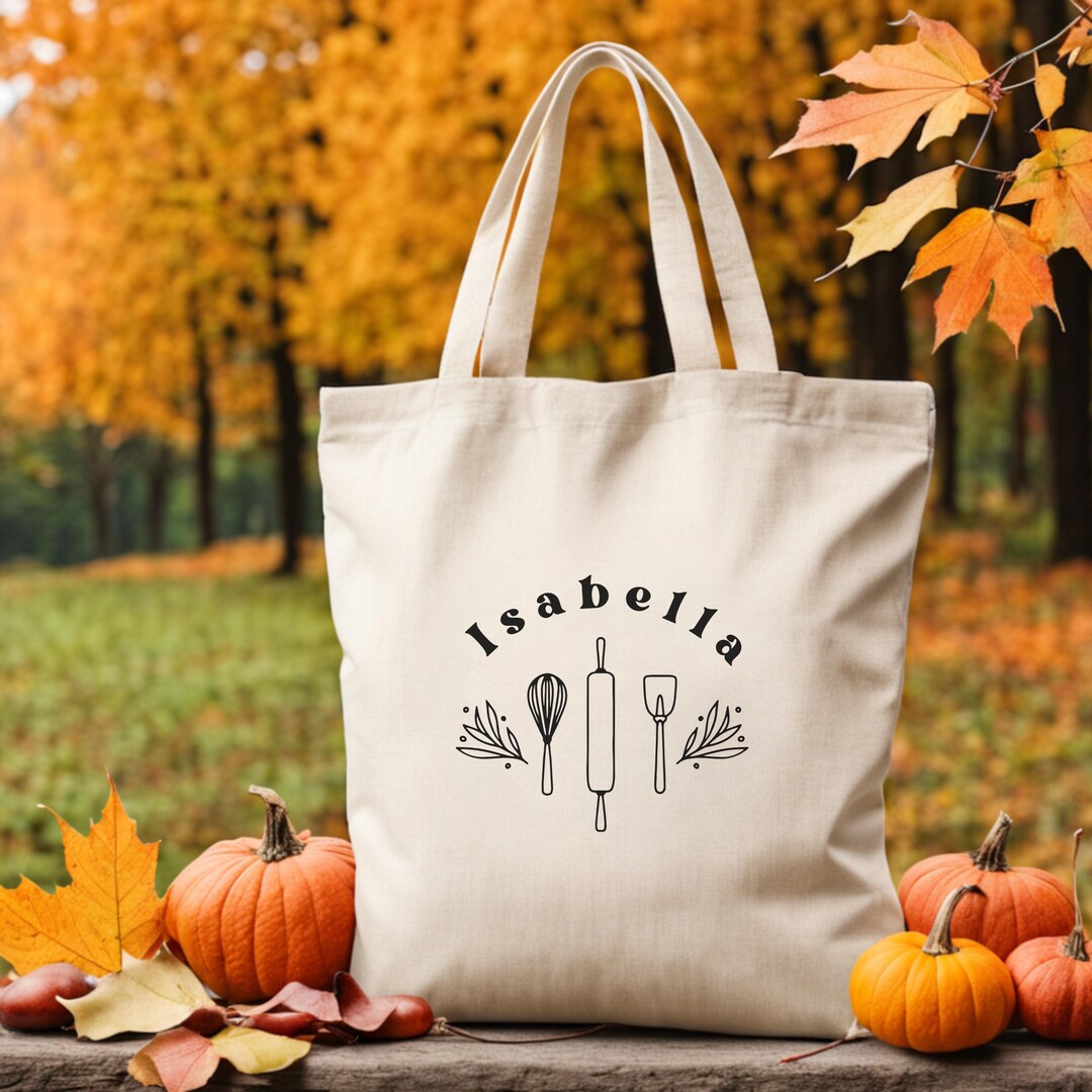 Custom Baker Tote Bag, Personalized Baking Tote, Christmas Gift for ...