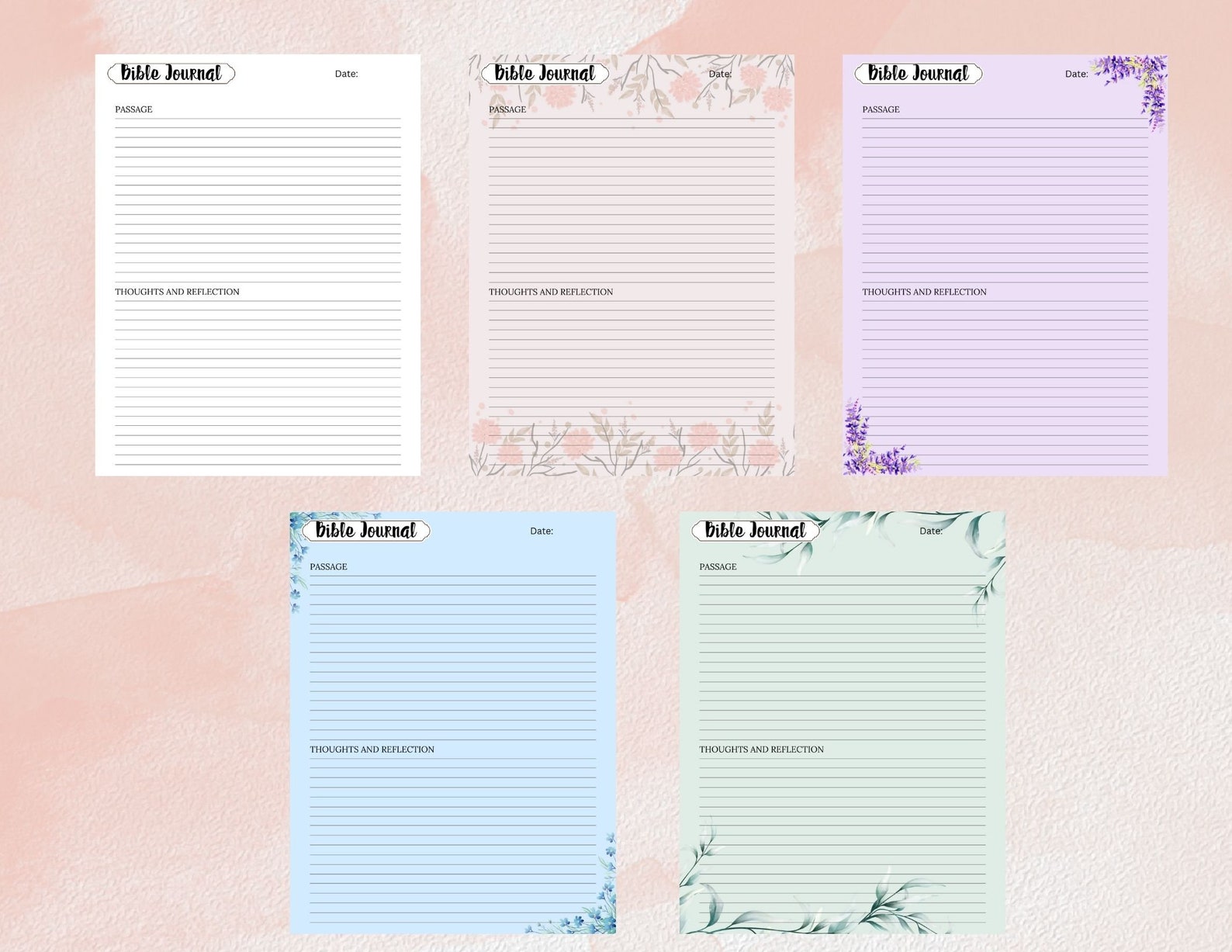 2024 Bible Journal/bible Study Printable/digital Bible Templates/ Bible ...