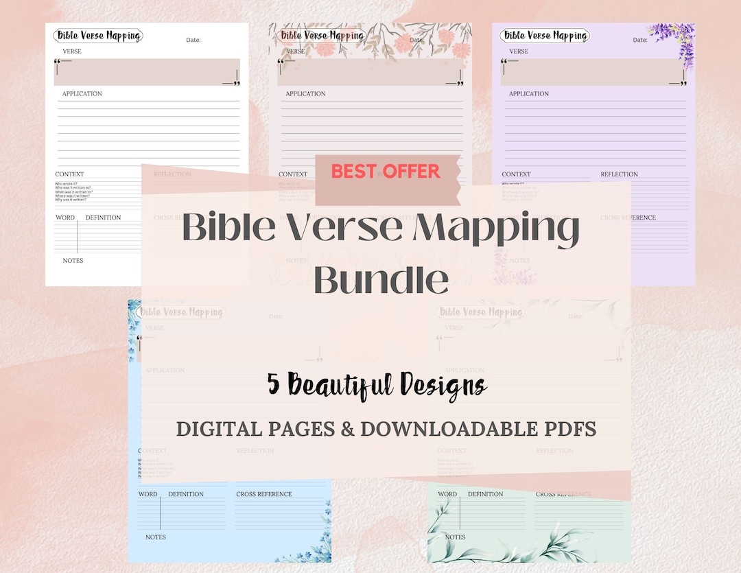 2024 Bible Verse Mapping/ Prayer Journal/ Bible Study Printable ...