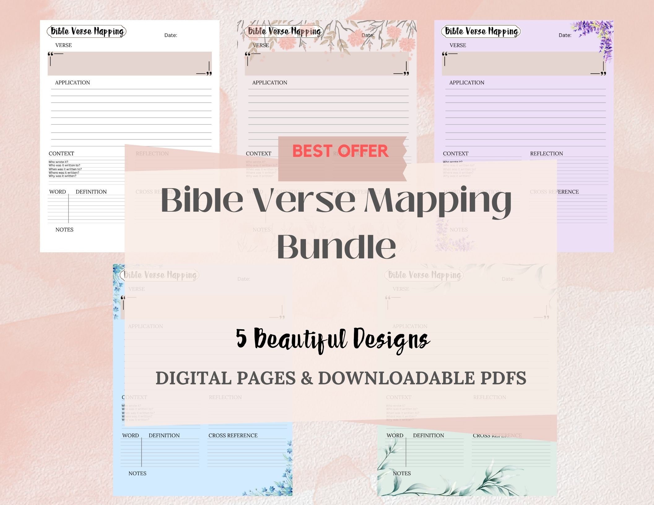 2024 Bible Verse Mapping/ Prayer Journal/ Bible Study Printable ...
