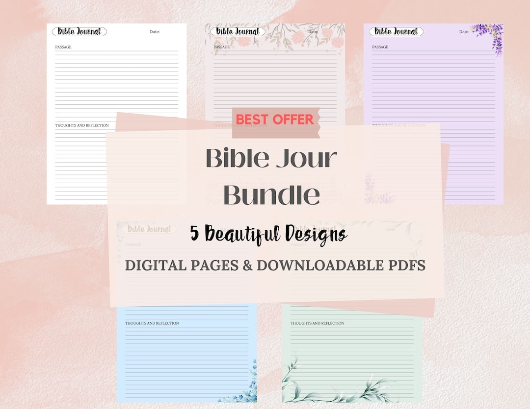 2024 Bible Journal/bible Study Printable/digital Bible Templates/ Bible ...