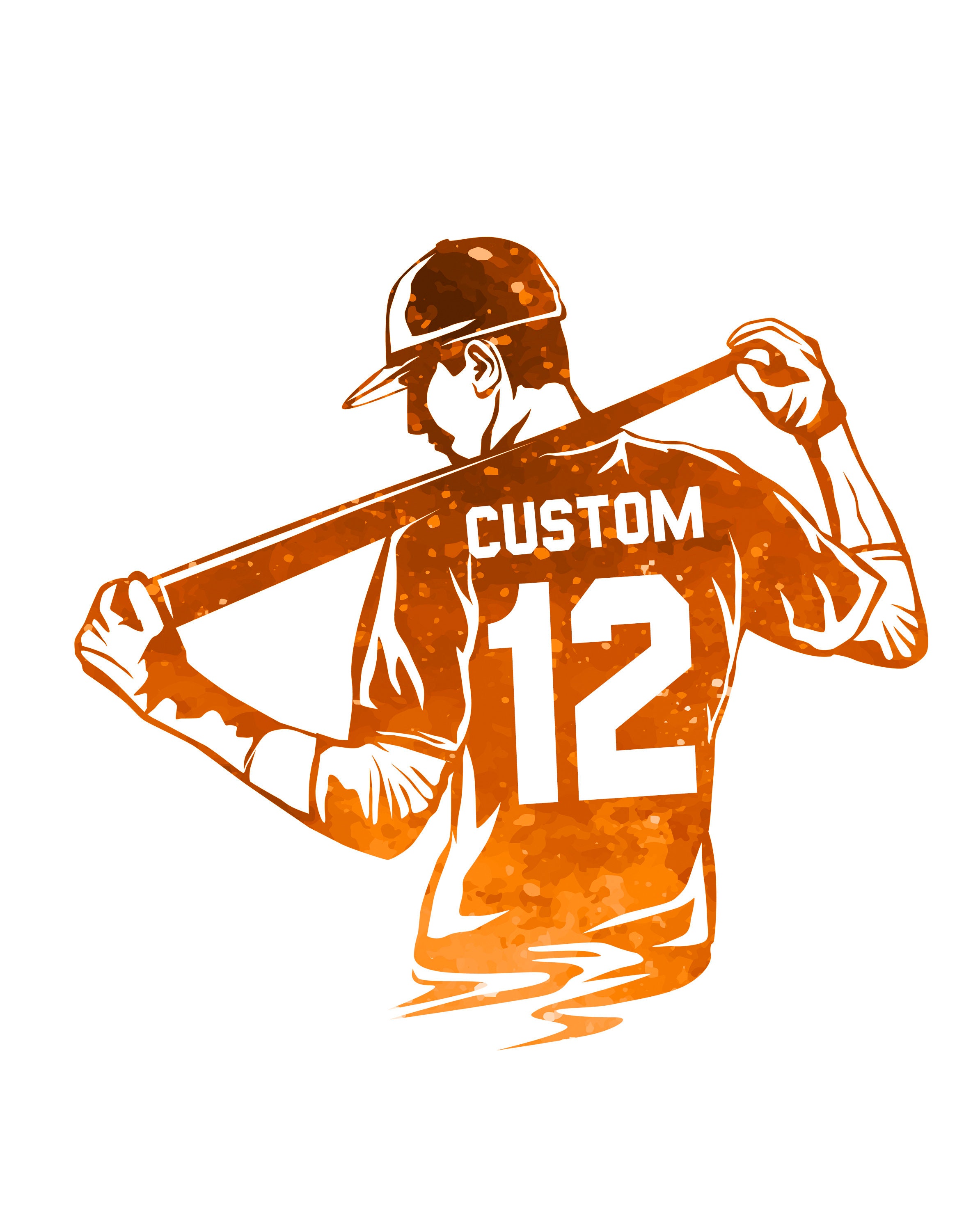 Custom Baseball Poster, Personalized Baseball Jersey Art, Baseball ...