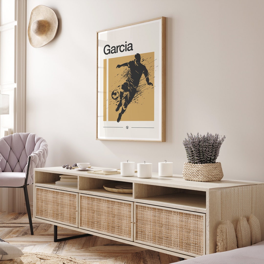 Personalized Soccer Poster, Custom Soccer Jersey Art, Soccer Player ...