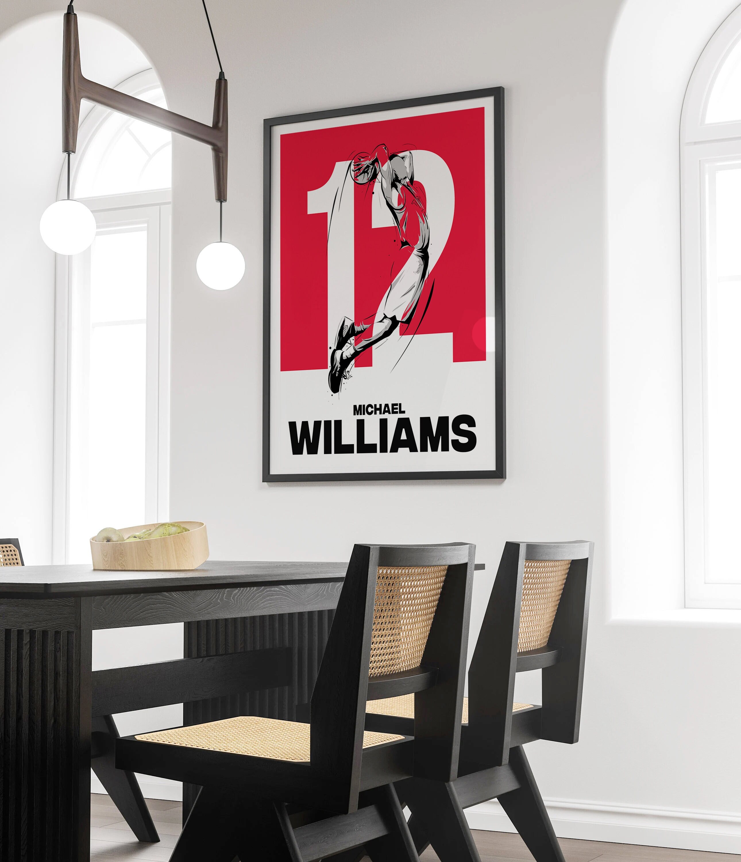 Personalized Basketball Print, Basketball Poster, Basketball Player Art ...