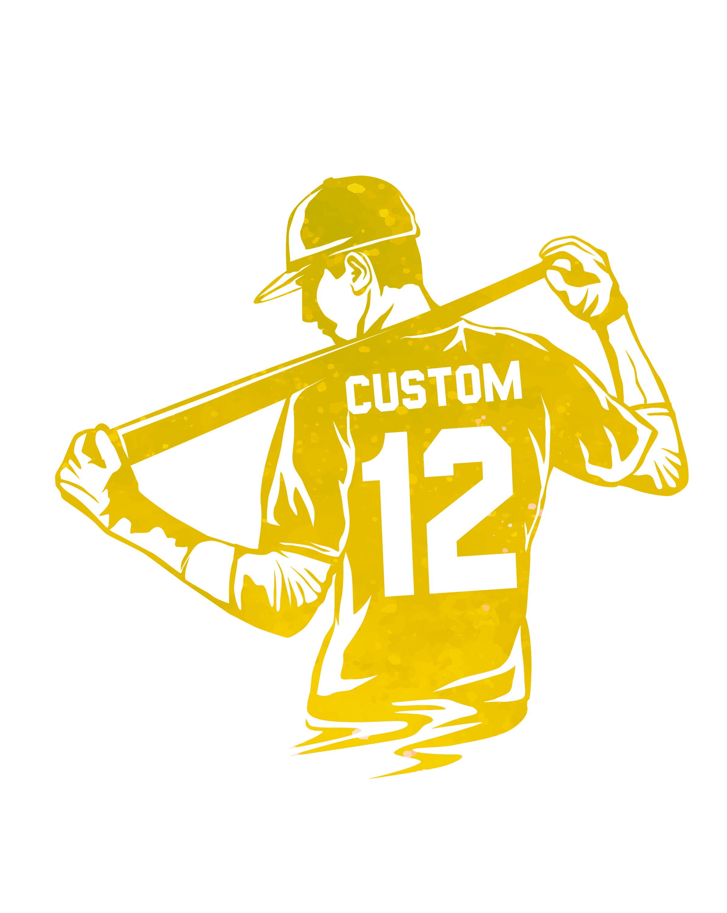 Custom Baseball Poster, Personalized Baseball Jersey Art, Baseball ...
