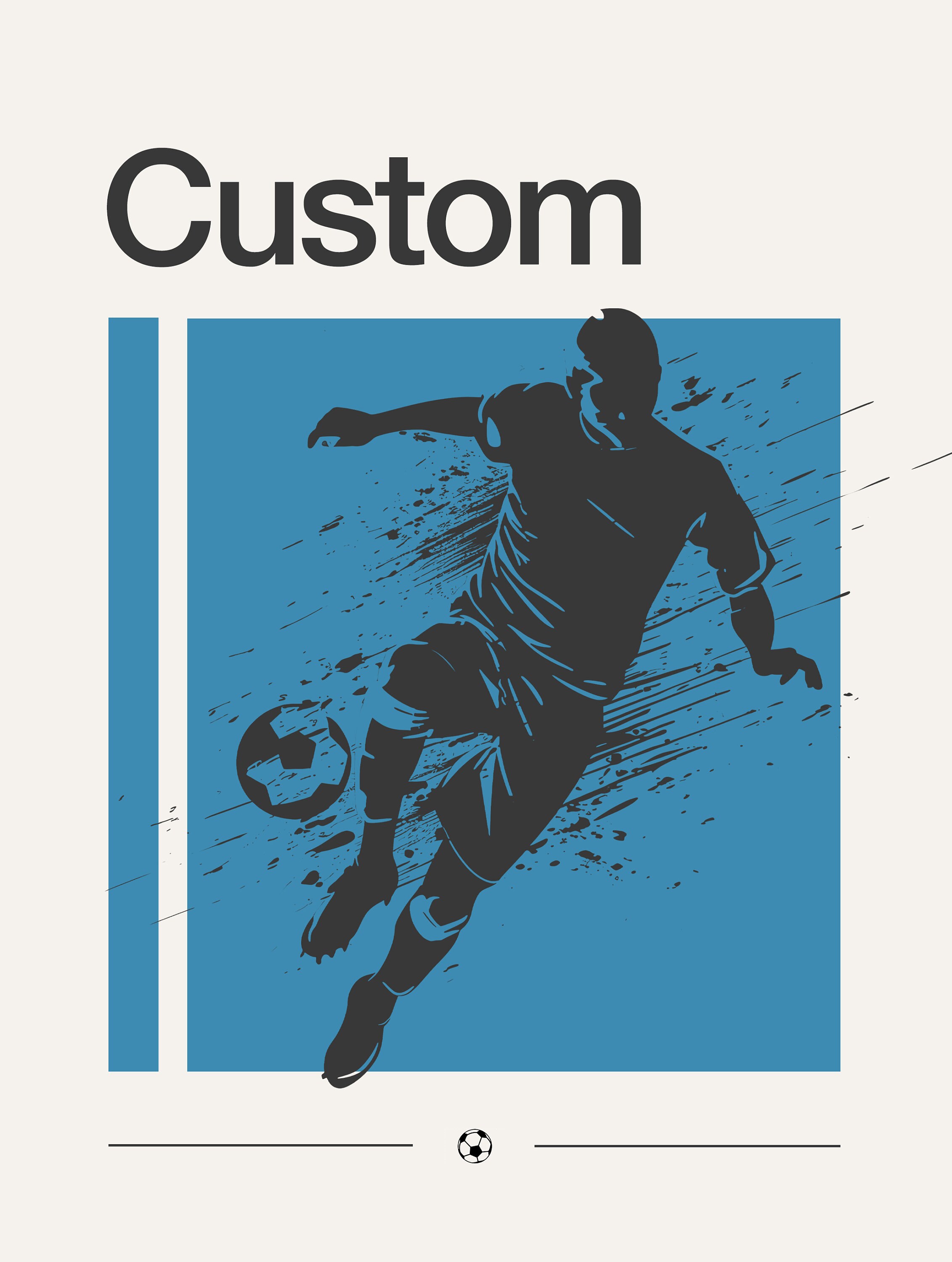 Personalized Soccer Poster, Custom Soccer Jersey Art, Soccer Player ...