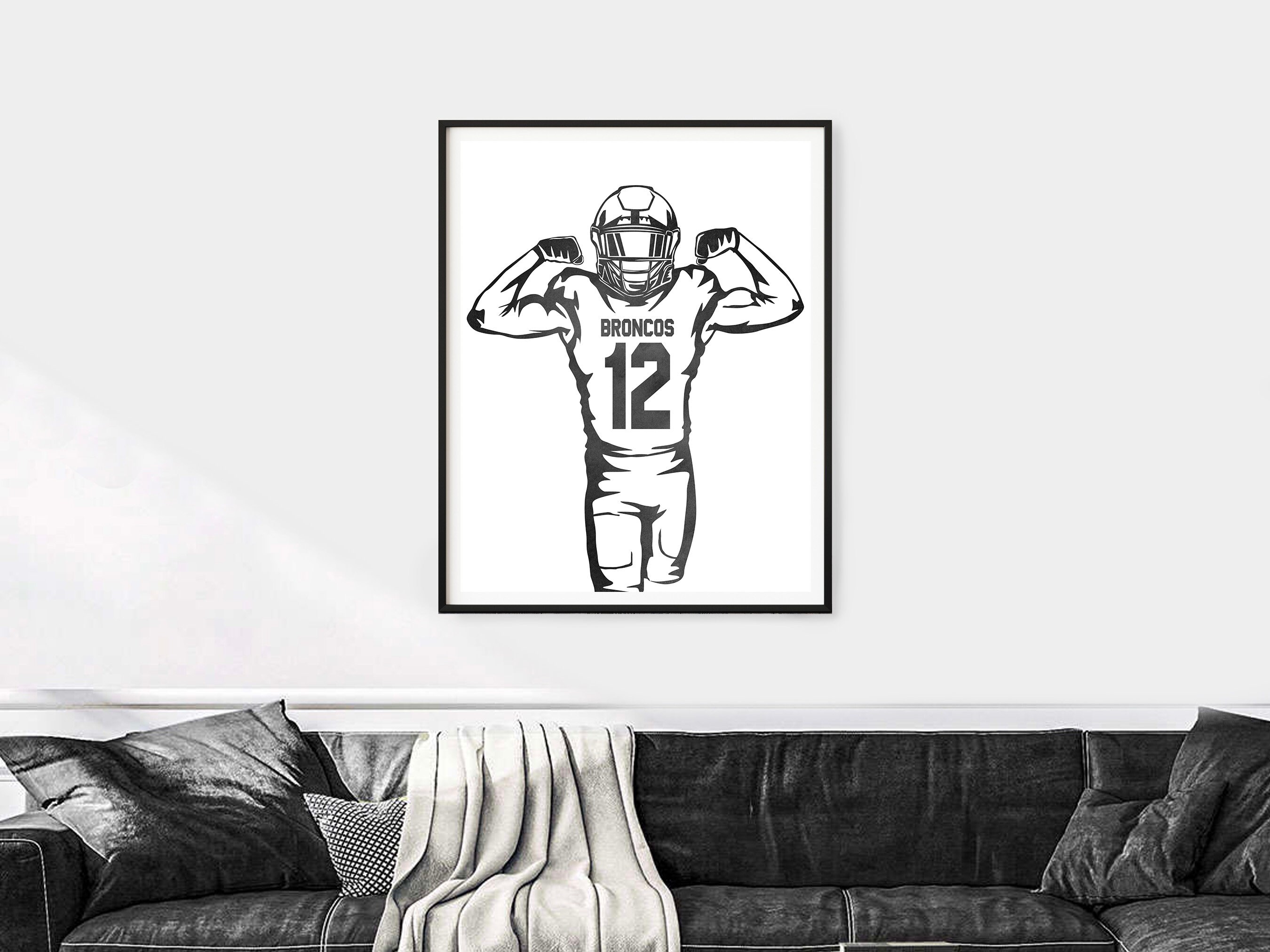 Custom Football Poster Personalized Football Art Football - Etsy