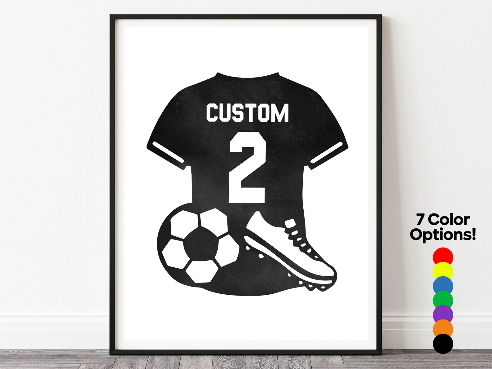 Personalized Soccer Prints, Custom Soccer Jersey Art, Soccer Player ...