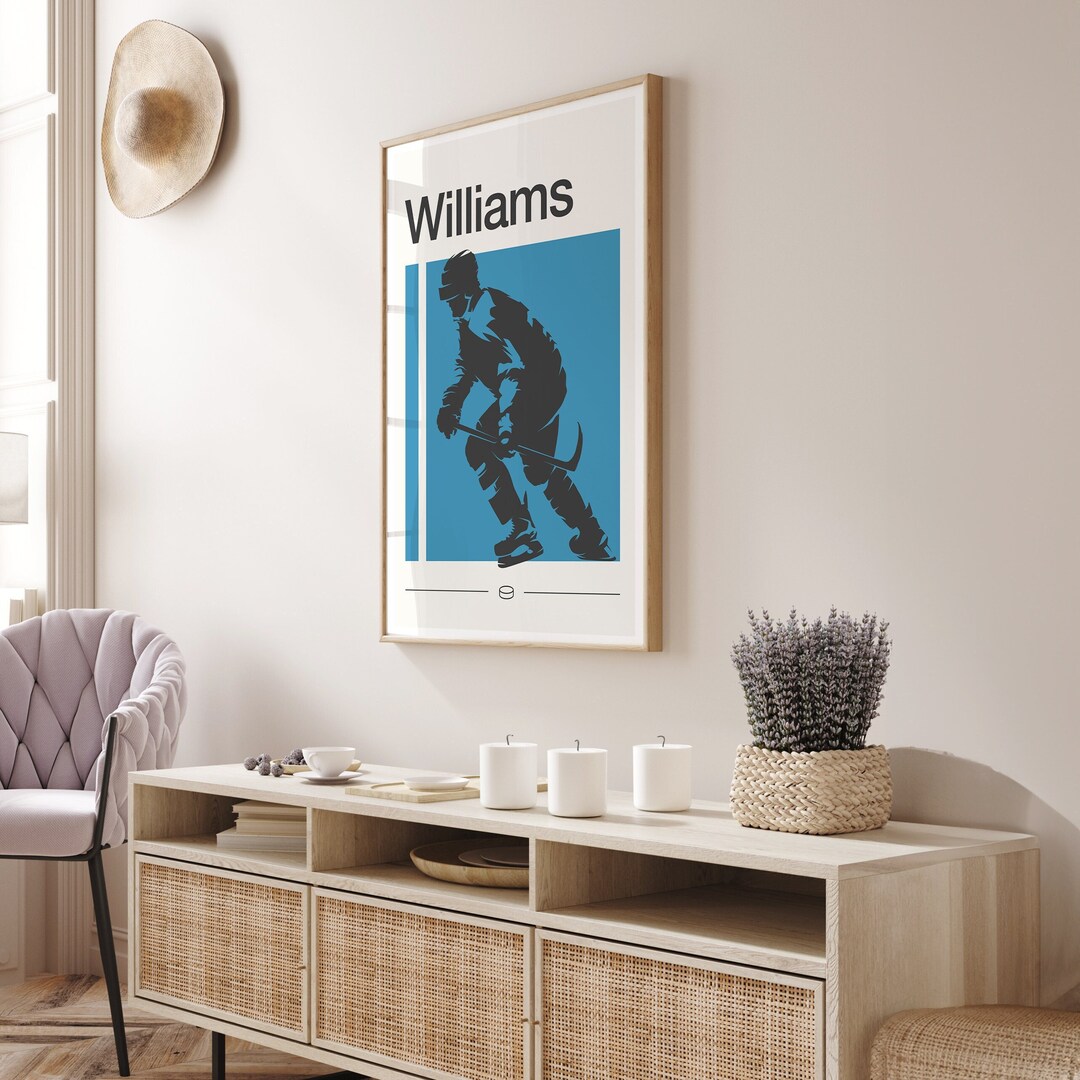 Custom Hockey Poster, Personalized Hockey Jersey Art, Hockey Player ...