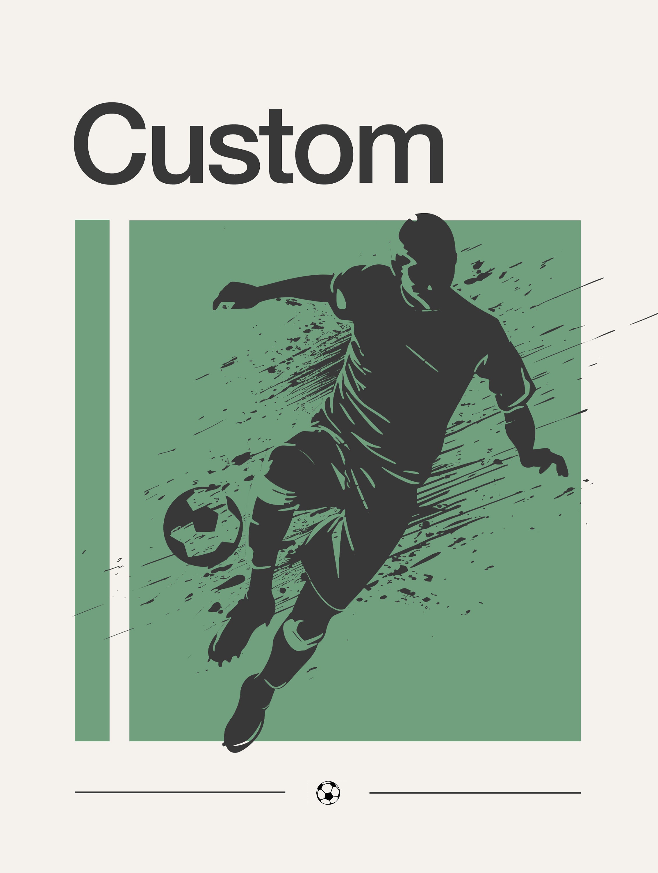 Personalized Soccer Poster, Custom Soccer Jersey Art, Soccer Player ...