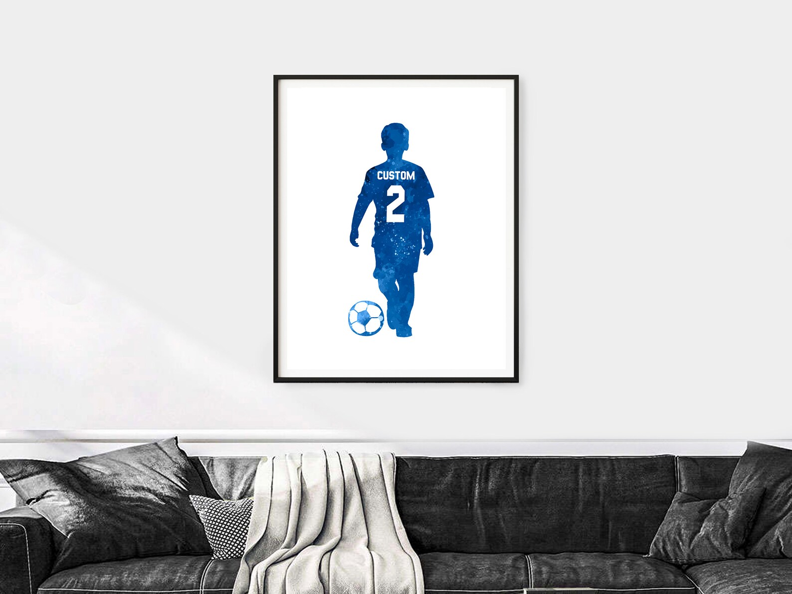 Personalized Soccer Poster, Custom Soccer Jersey, Soccer Player Print ...