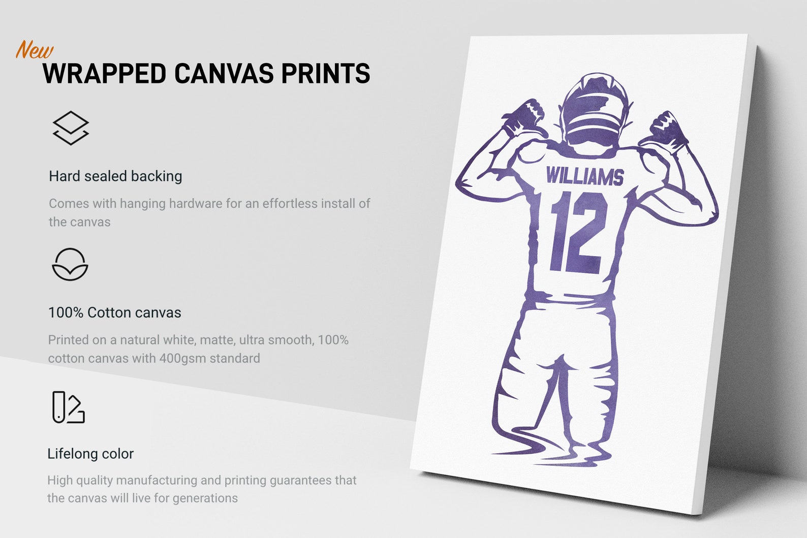 Personalized Football Print, Custom Football Poster, Football Player ...