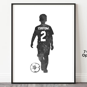 Personalized Soccer Poster, Custom Soccer Jersey, Soccer Player Print ...
