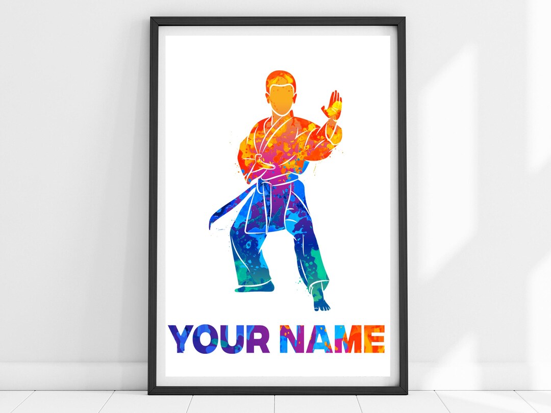Personalized Golf Poster, Custom Golf Print, Karate Print, Karate Gifts ...