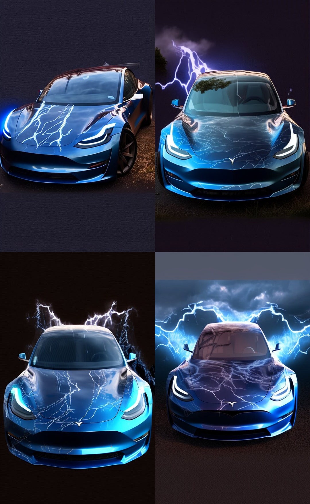 Blue Tesla PNG - Etsy