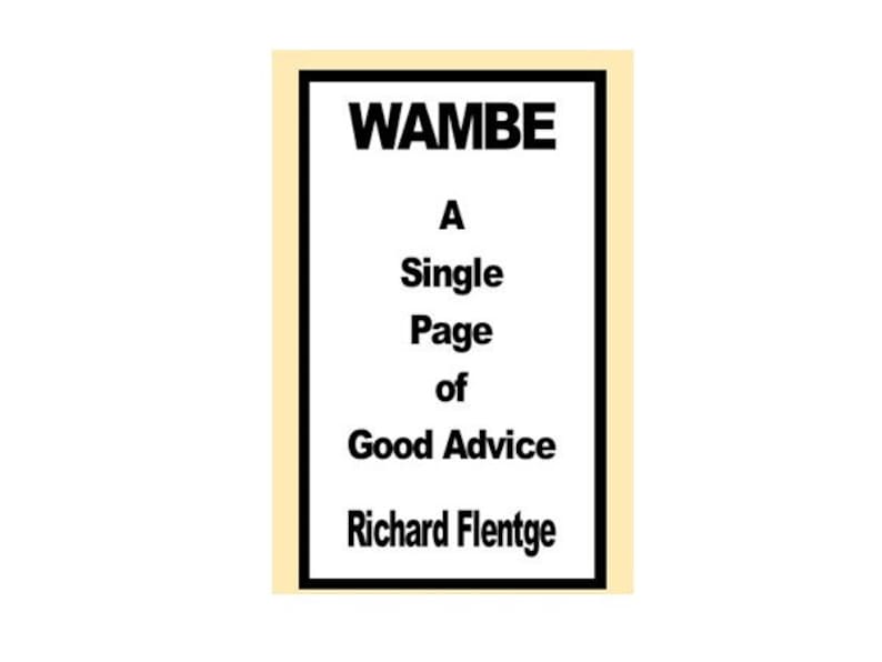 WAMBE a Single Page of Good Advice - Etsy