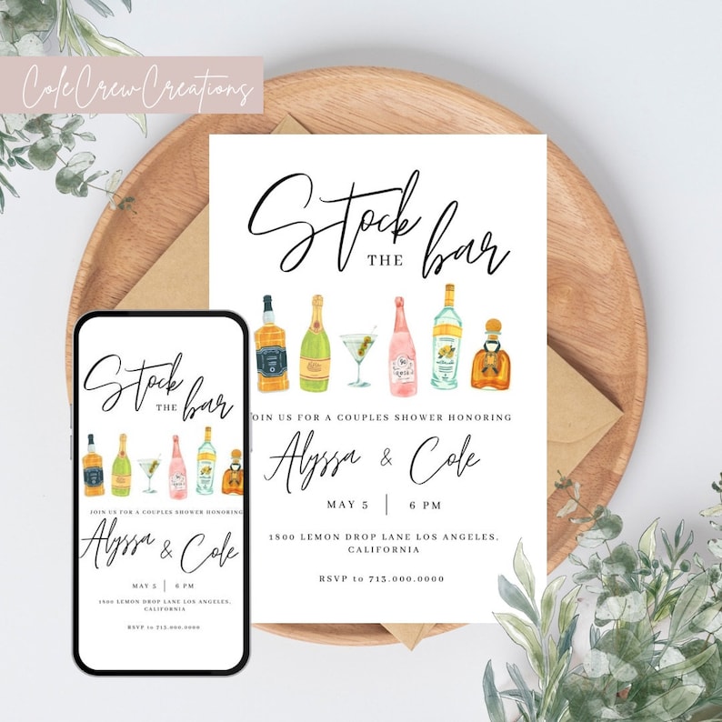 Stock the Bar Party - Etsy