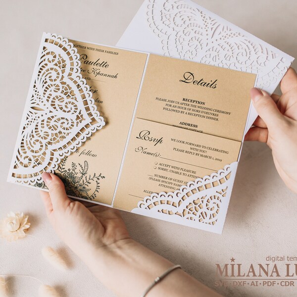Lace Invitation - Etsy