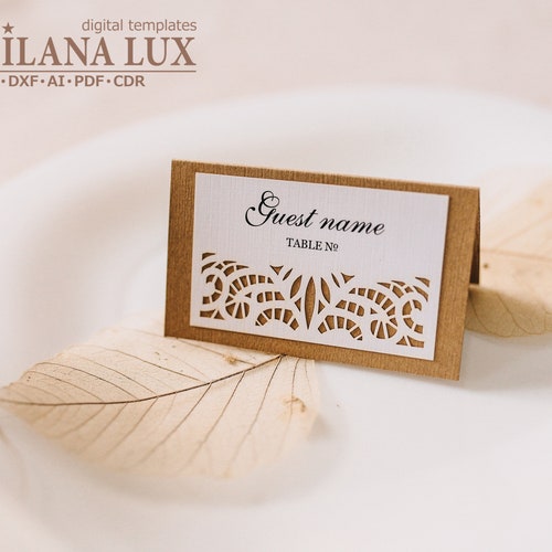 Place Card SVG Template Wedding Table Number Svg Escort Card - Etsy