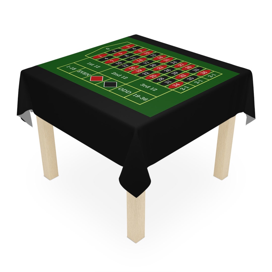 Premium Roulette Tablecloth Black Casino Game Night Decor - Etsy