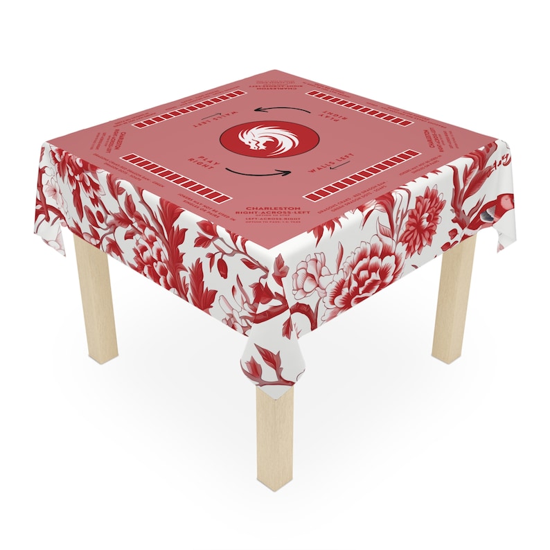 Red Mahjong Instructional Tablecloth, Great to Use When Teaching ...