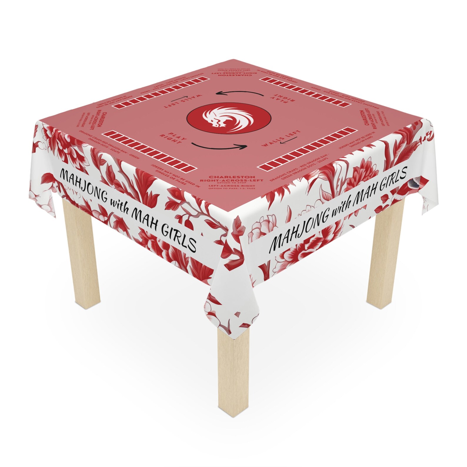 Stylish Mahjong Table Cloth Mahjong With Mah Girls Mah Jongg Gift, Fits ...