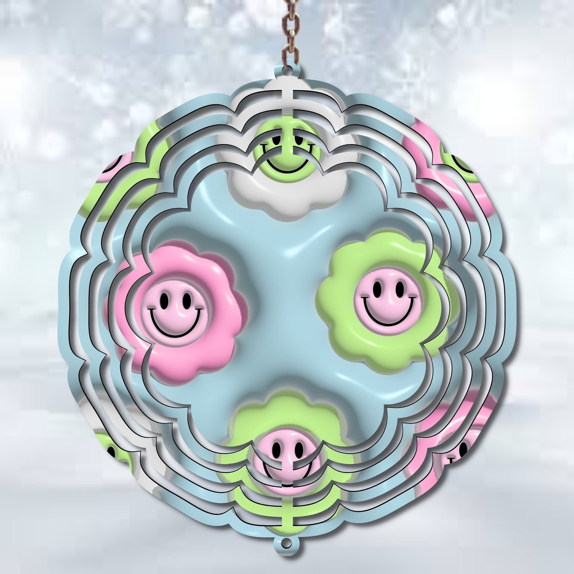 3d Inflated Smiley Face Design PNG File Sublimation Digital - Etsy