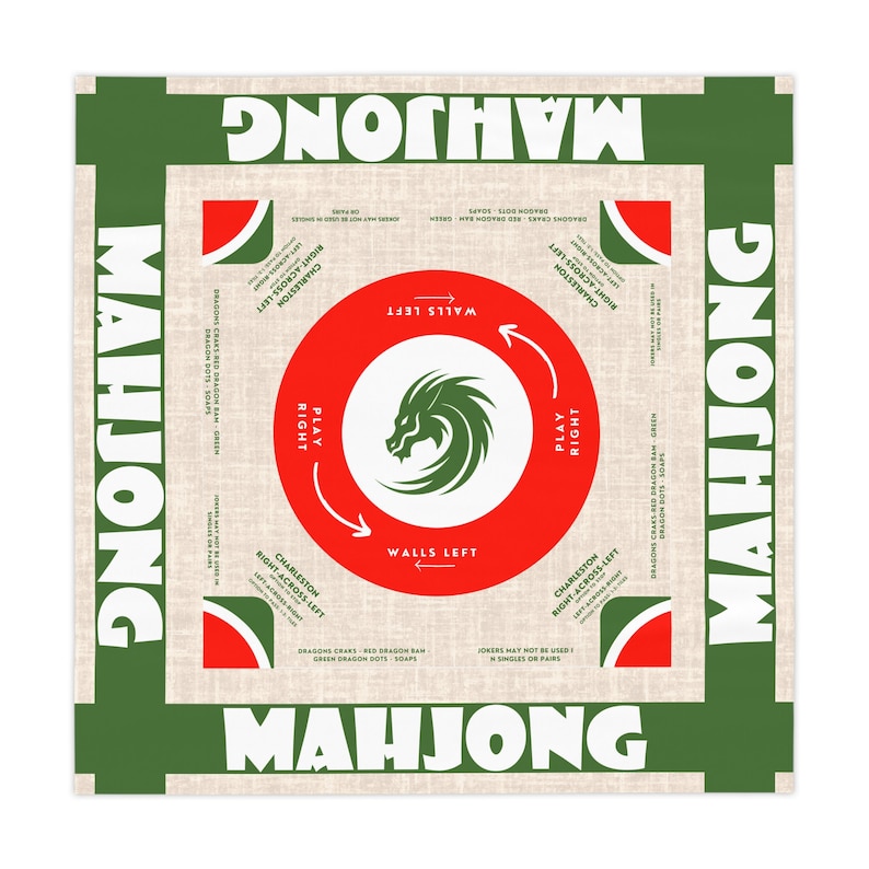 Elegant Mahjong Mat Tablecloth Mahjong Tablecloth With Rules, Perfect ...