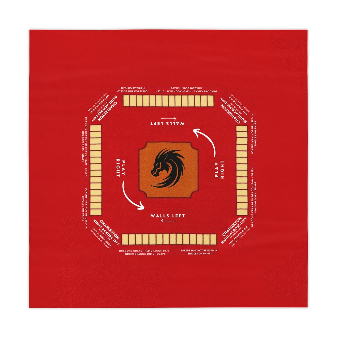 Mahjong Mat, Mahjong Rules and Instruction Tablecloth | Easy for ...