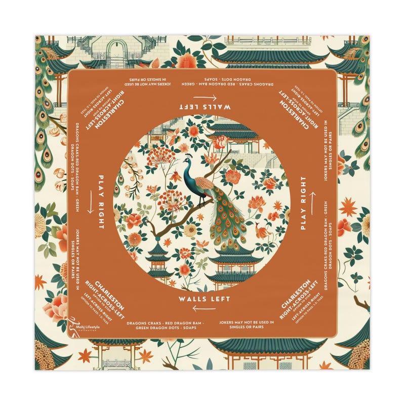 Mahjong Table Mat Teal - Etsy