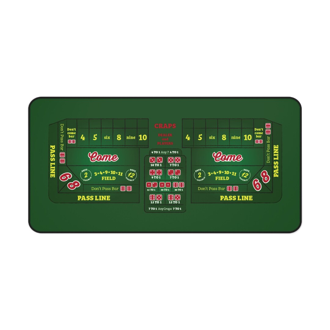 Craps Table Mat - Casino Game Night - Available in 2 Sizes - Etsy
