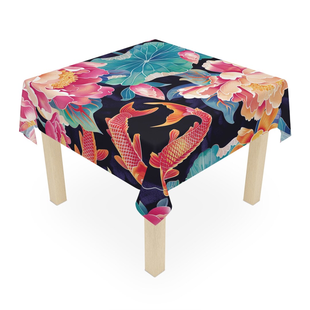 Colorful Fish Tablecloth Perfect for Home Decor, Dining Room, and ...