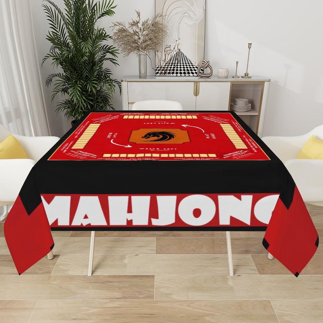 Mahjong Tablecloth With Rules, Instructions on Table Cloth, Size 55.1 ...