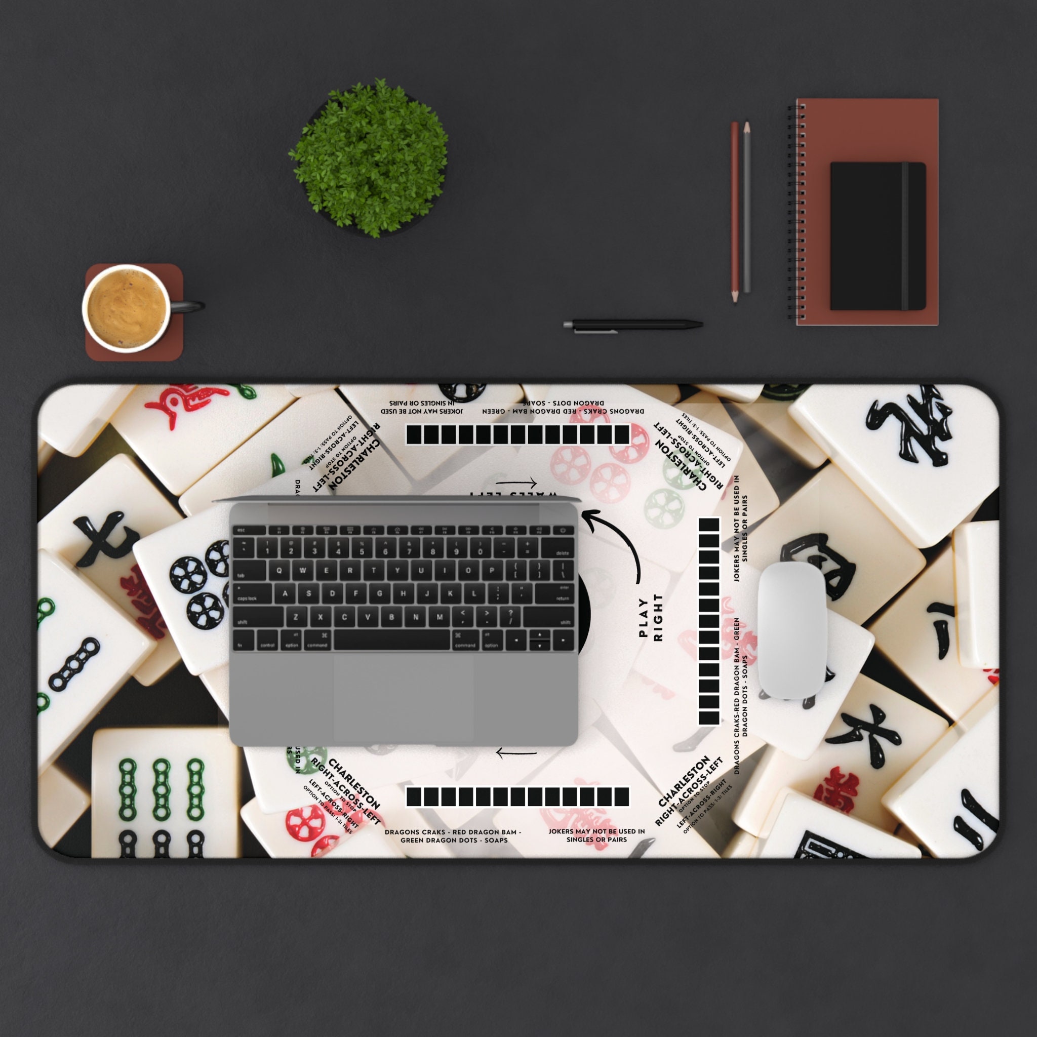 Mini Mahjong Mat With Rules and Instructions Easy-to-learn Mah Jongg ...