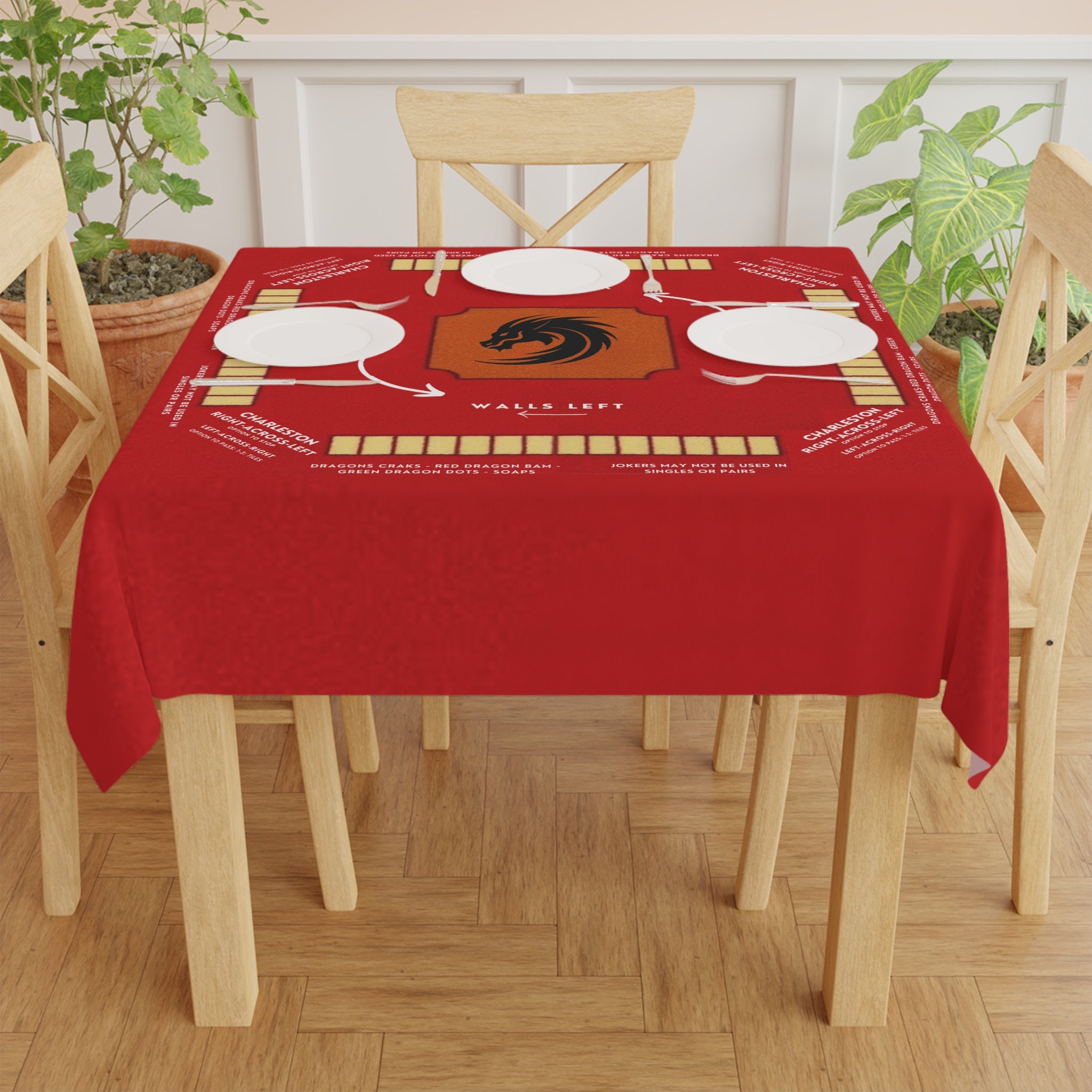 Mahjong Game Mat, Mahjong Rules and Instruction Tablecloth | Easy for ...