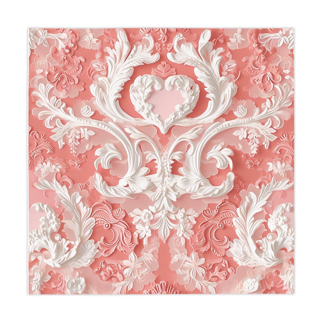 Pink and White Chinoiserie Table Runner Chinoiserie Table Cloth ...