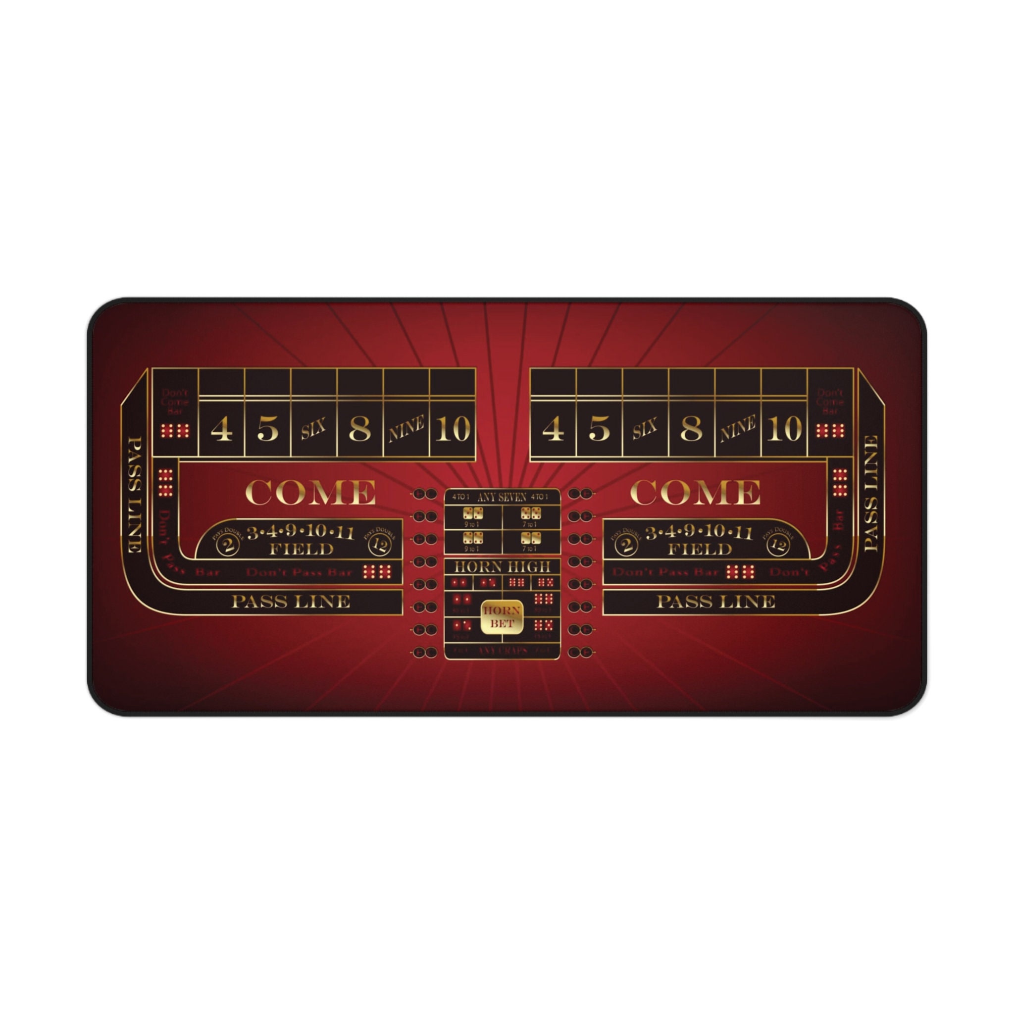 Premium Craps Table Mat Casino Game Night Essential, Available in Two ...