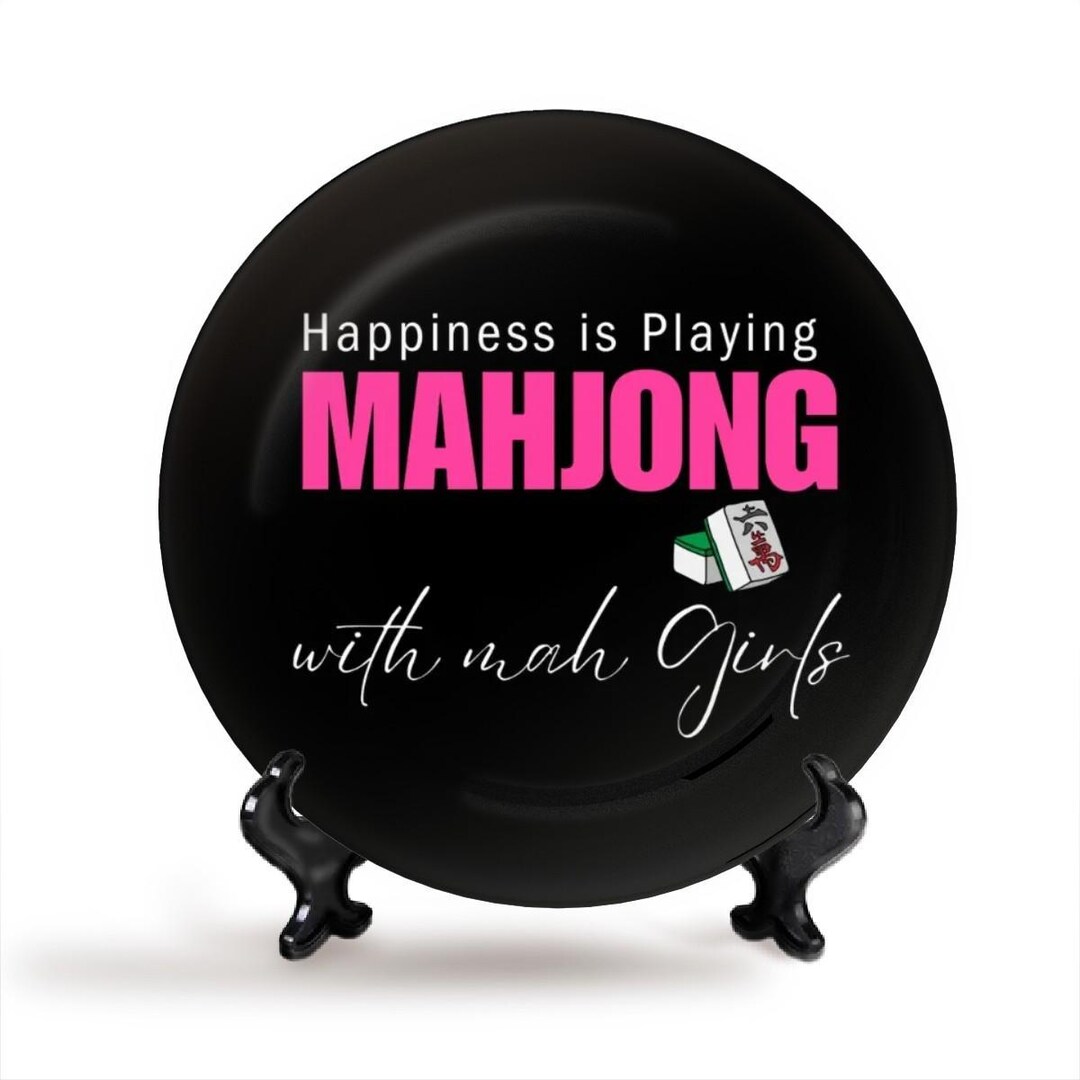 Mahjong With Mah Girls Decorative Plate - Perfect Gift for Mahjong ...