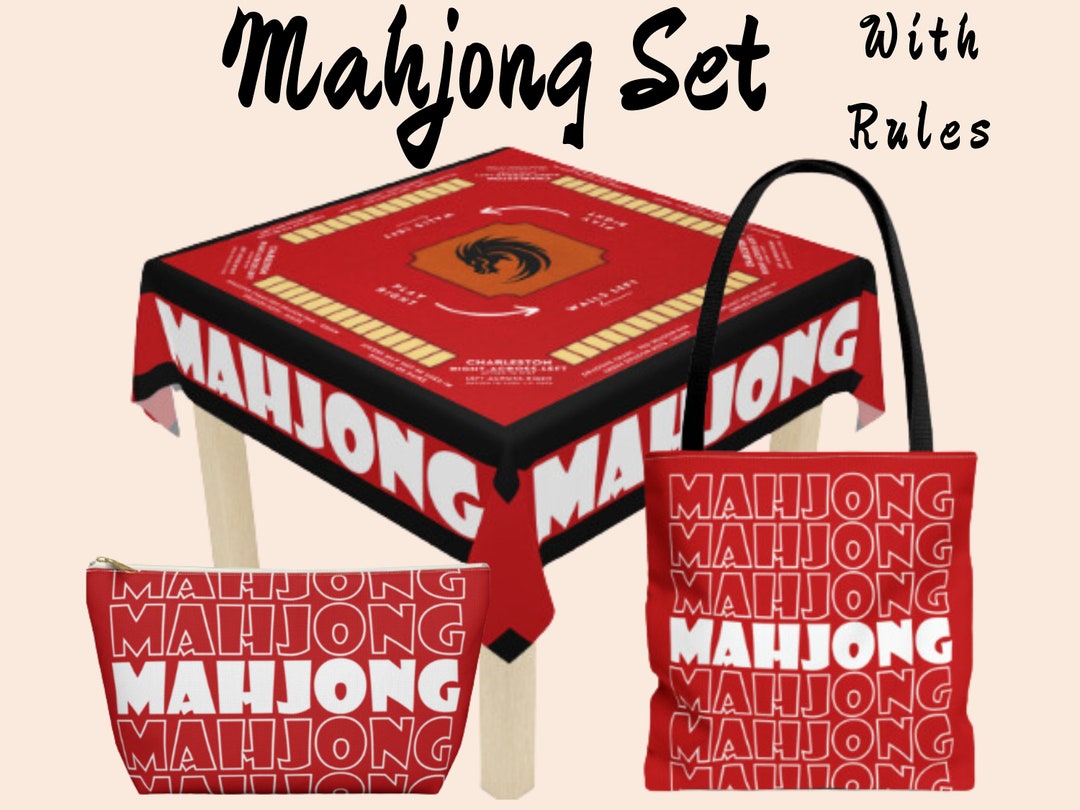 Mah Jongg Mat With Rules, Easy for Beginners | 55.1 X 55.1 Size Mahjong ...