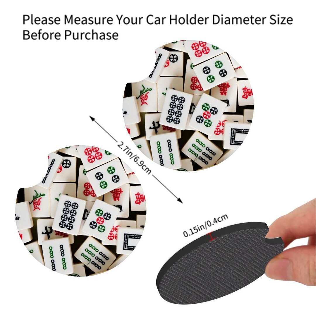 Unique Mahjong Tile Car Coasters - Perfect Gift for Mahjong Lovers ...