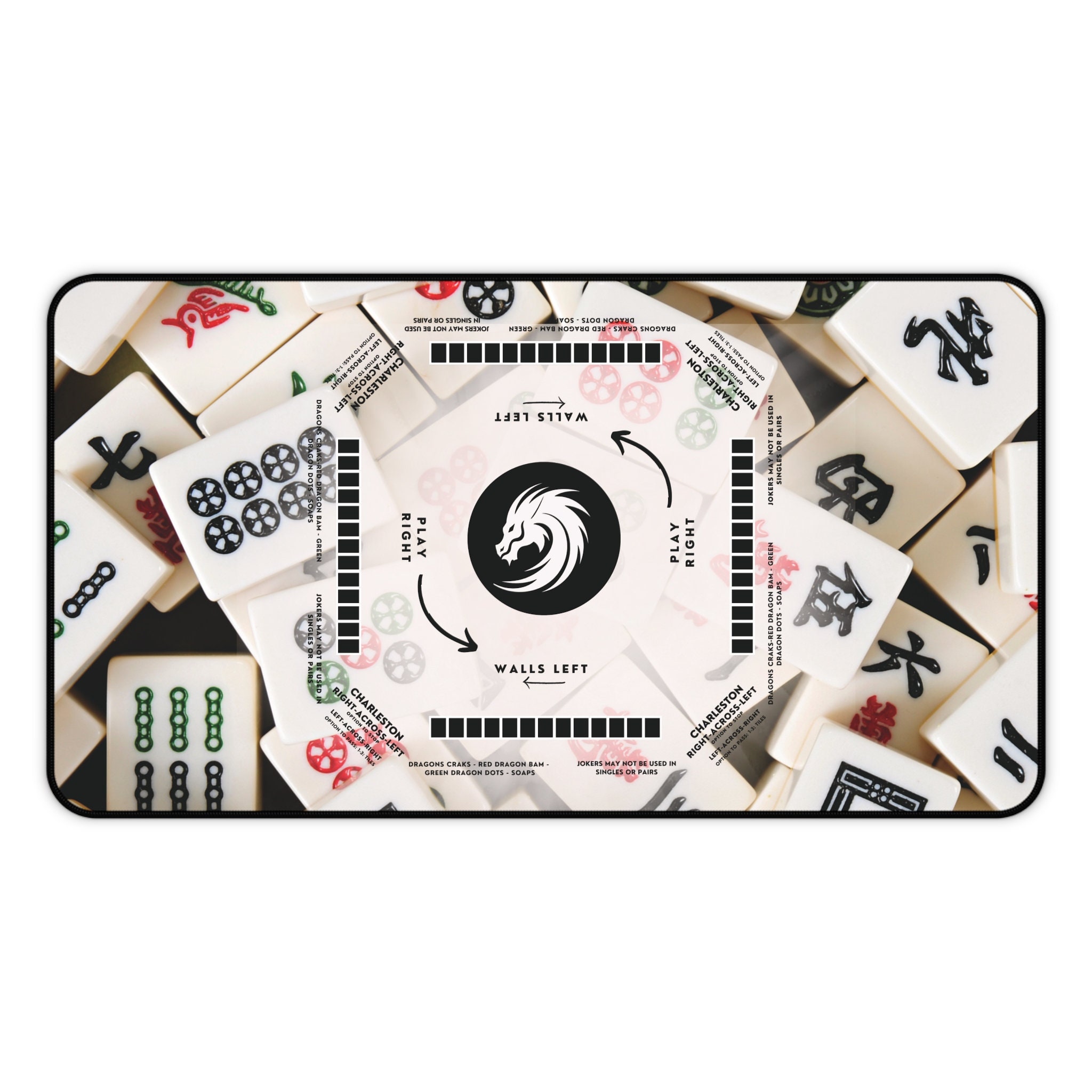 Mini Mahjong Mat With Rules and Instructions Easy-to-learn Mah Jongg ...