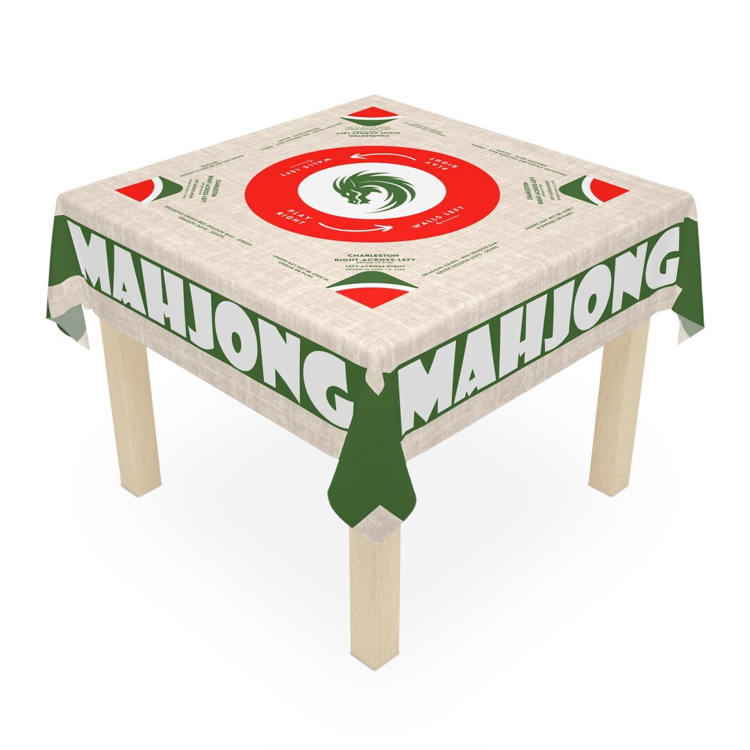Mah Jongg Mat With Rules, Mahjong Rules and Instruction Tablecloth ...