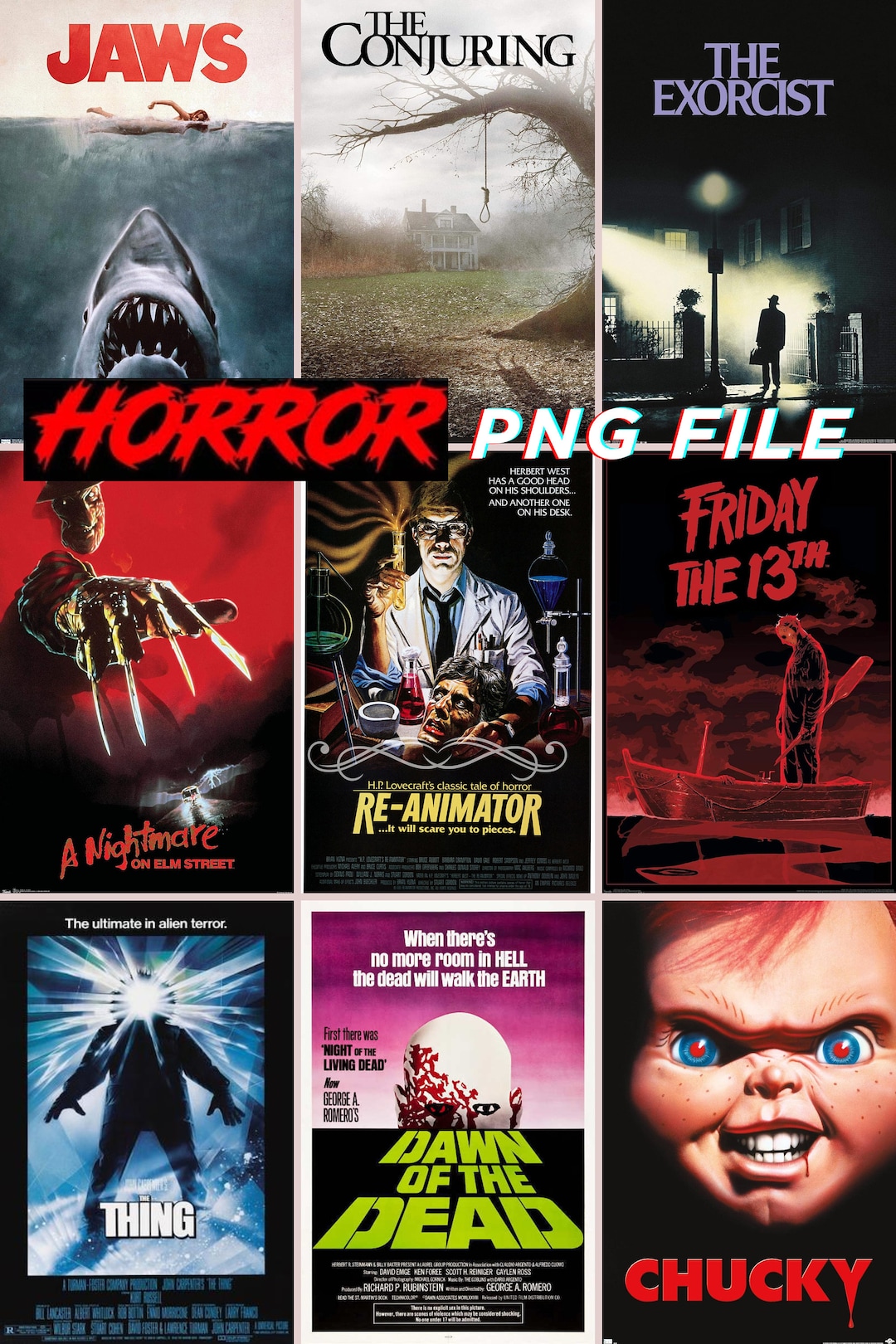 25+ Horror Png Bundle, on Sale Buy Now, Horror Movie Cover Bundle, Best ...