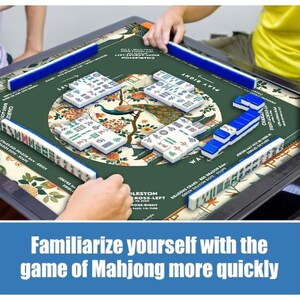 Mahjong Mat, Luxurious Green Peacock Mahjong Mat 31.5 X 31.5 - Enhance ...