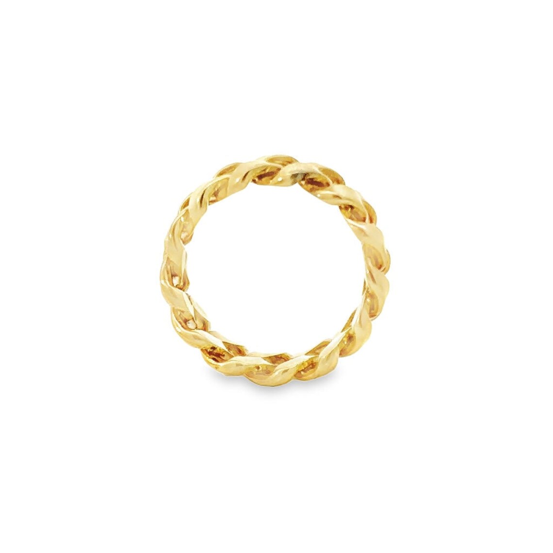 14K Gold Cuban Link Ring Men and Women Stacking Ring Minimalist Ring - Etsy