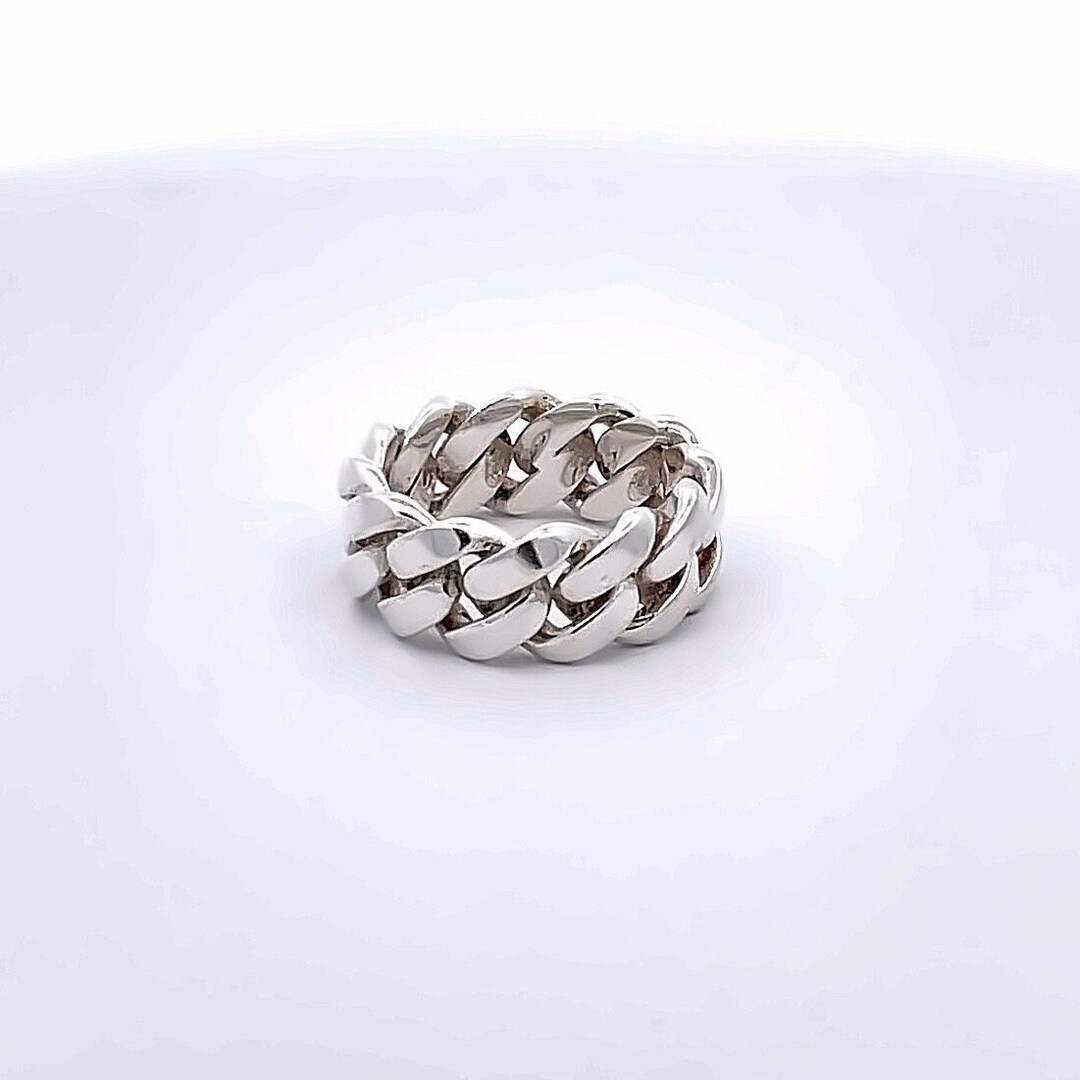 10mm Solid Gold Cuban Link Ring - Etsy