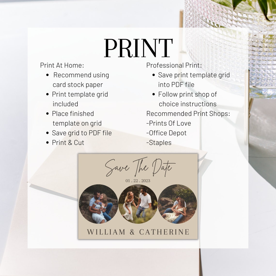 Printable Save the Date Template Edit With CANVA 100% - Etsy