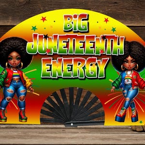 Juneteenth Clack Fans – Bold Pre-made Designs, Custom Folding Hand Fan ...